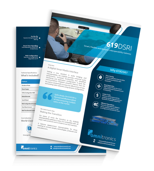 619DSRI Radio Interoperability Gateway - Omnitronics