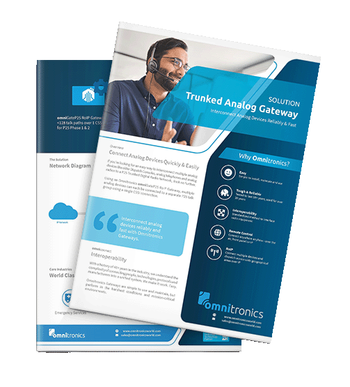 SOLUTION | Connecting Analog Equipment to P25 Talkpaths - Omnitronics